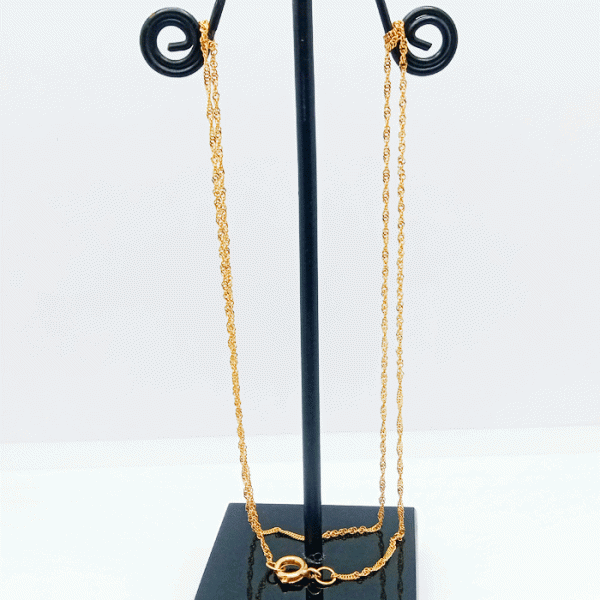 Lite Weight Gold Chain For Ladies C00062 | Pure Gold Jeweller
