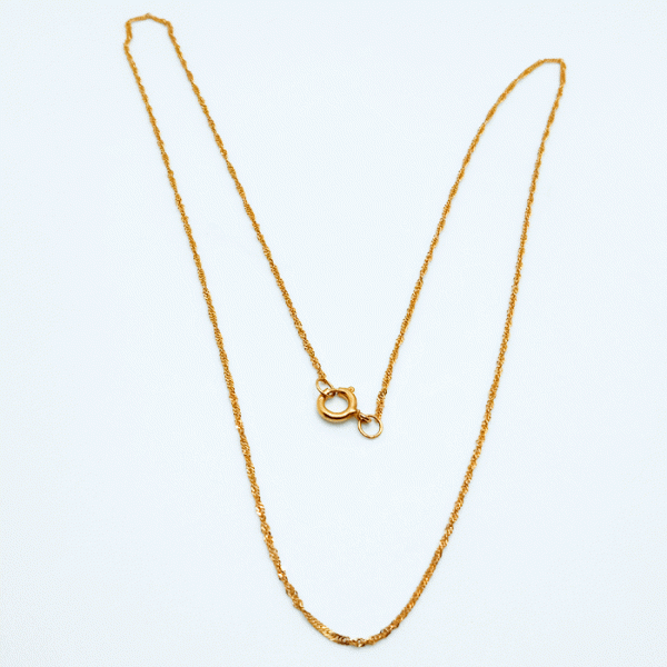 Lite Weight Gold Chain For Ladies C00062 | Pure Gold Jeweller