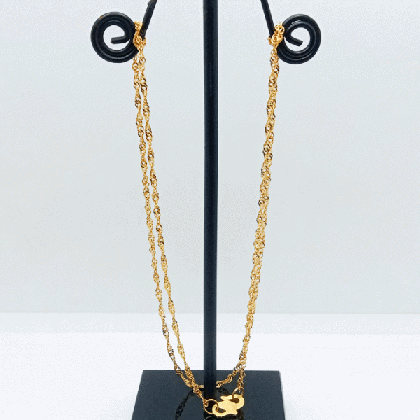 Lite Weight Gold Chain For Ladies C00063 | Pure Gold Jeweller