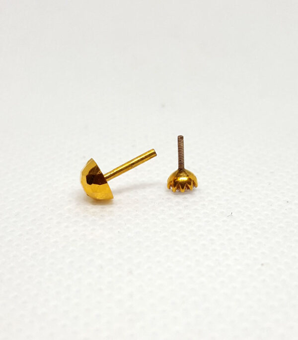 1 Stone Gold Nose Pin for Bridal NP0061 | Pure Gold Jeweller